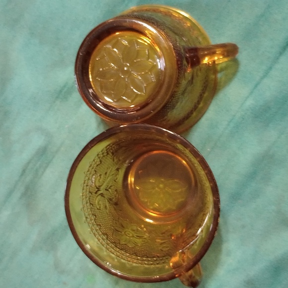 Kitchen | Vintage Amber Cups | Poshmark